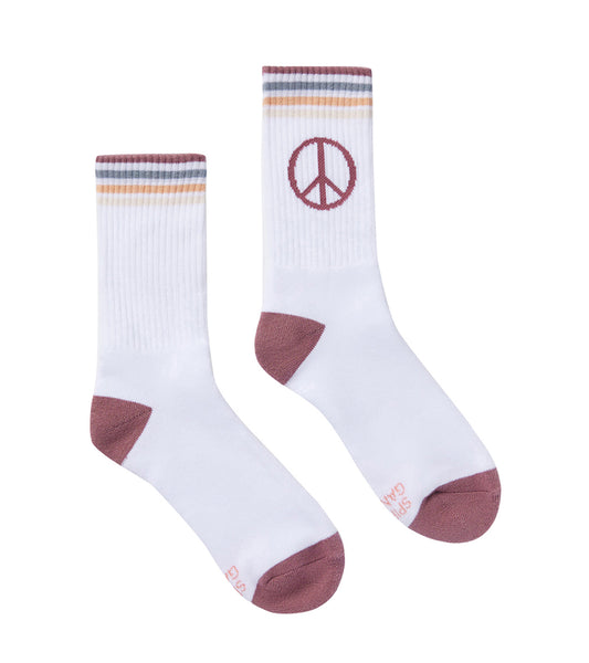 Spiritual Gangster Peace Sign Crew Sock at EverydayYoga.com