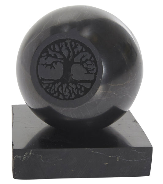 Healing N Love Shungite Tree of Life Sphere on Base at EverydayYoga.com
