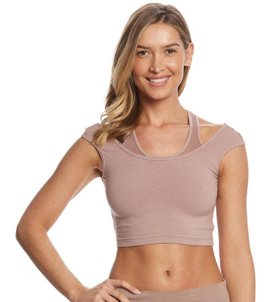 Hard Tail Mesh Layer Crop Tank at YogaOutlet.com – EverydayYoga.com