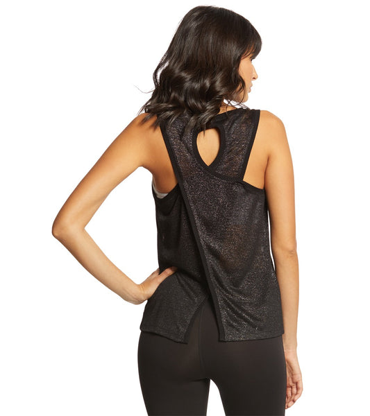 Betsey Johnson Performance Flyaway Back Metallic Swing Tank at ...